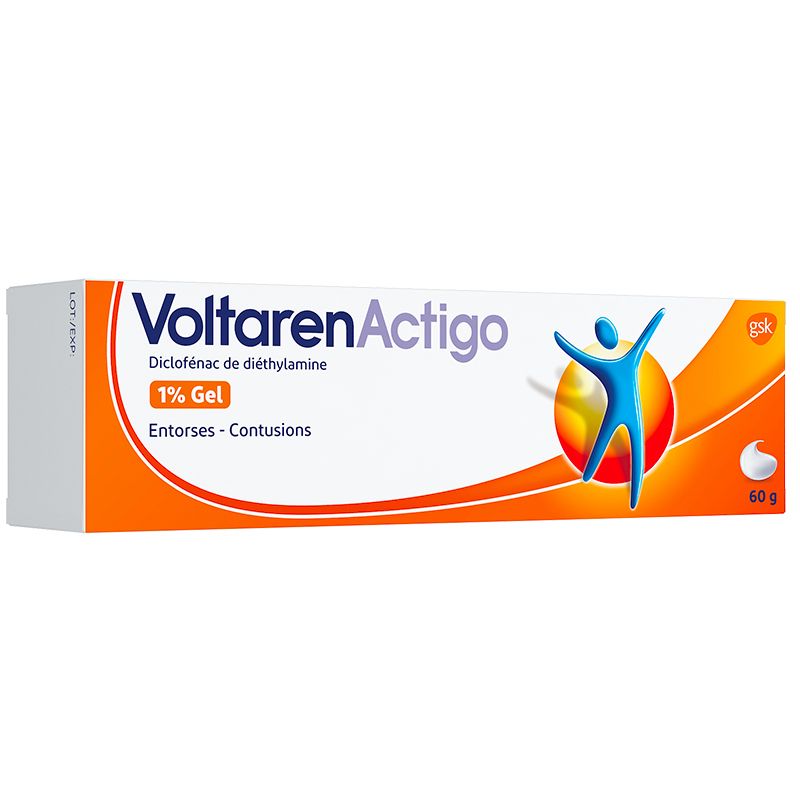 Glaxosmithkline Voltaren Actigo 1% Gel - Tube de 60g