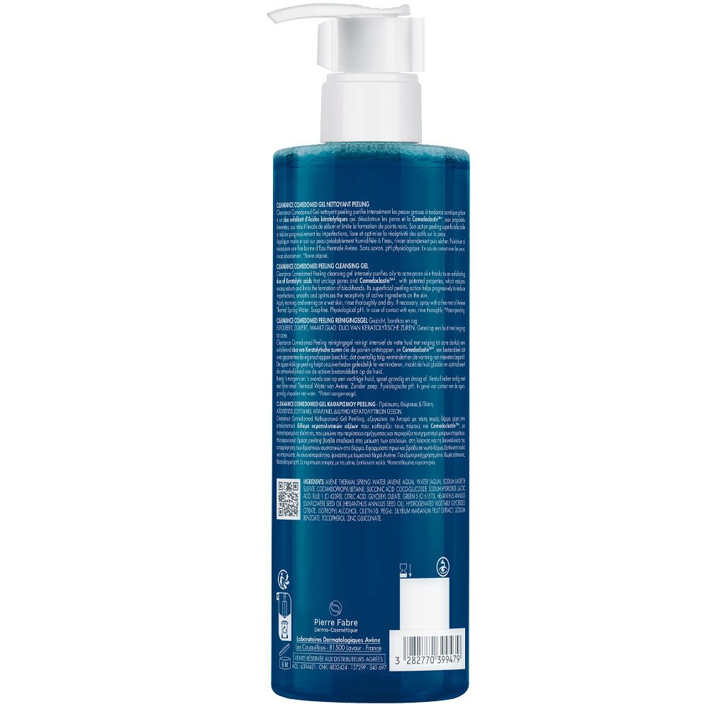 Gel Nettoyant Peeling Visage, Torse et Dos Cleanance Comedomed Avène ...