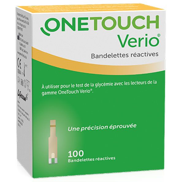 Bandelettes Réactives OneTouch Verio® Lifescan - 100 Bandelettes