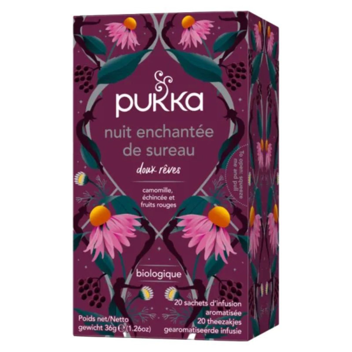 Infusion Nuit Enchantée de Sureau Bio Pukka - 20 Sachets