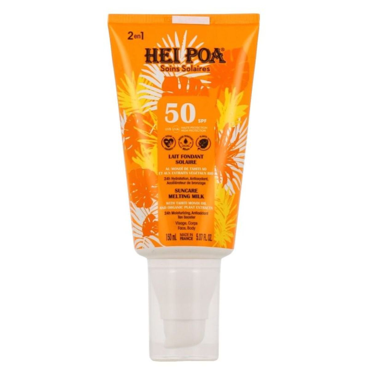Hei Poa Lait Solaire Fondant SPF 50 - 150 ml - Protection et bronzage ...