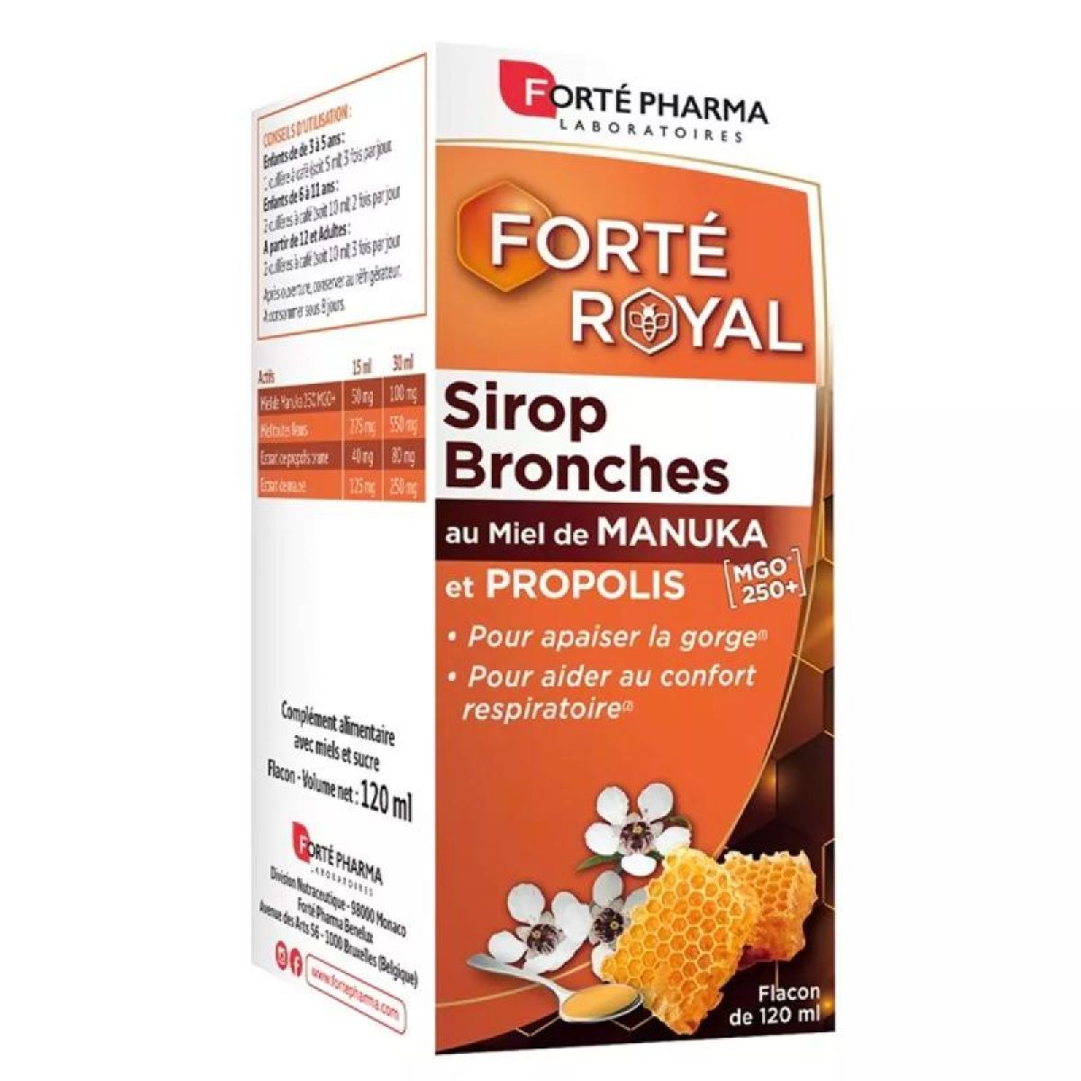Forté Pharma Sirop Bronches au Miel de Manuka & Propolis - 120 ml ...