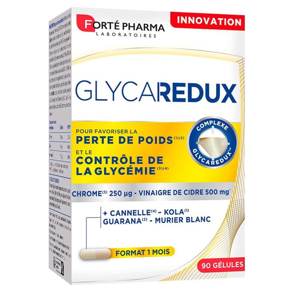 Forté Pharma Glycaredux - 90 gélules - Contrôle de la glycémie et aide ...