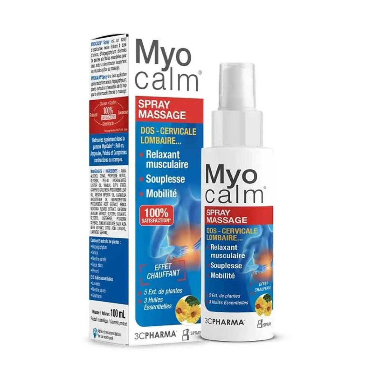 Spray Contractions Musculaires Myocalm 3C Pharma - 100ml
