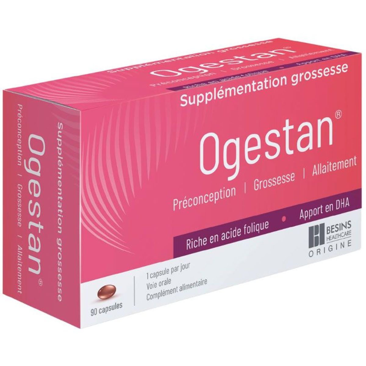 Ogestan Préconception Grossesse - Besins Healthcare - 90 Capsules