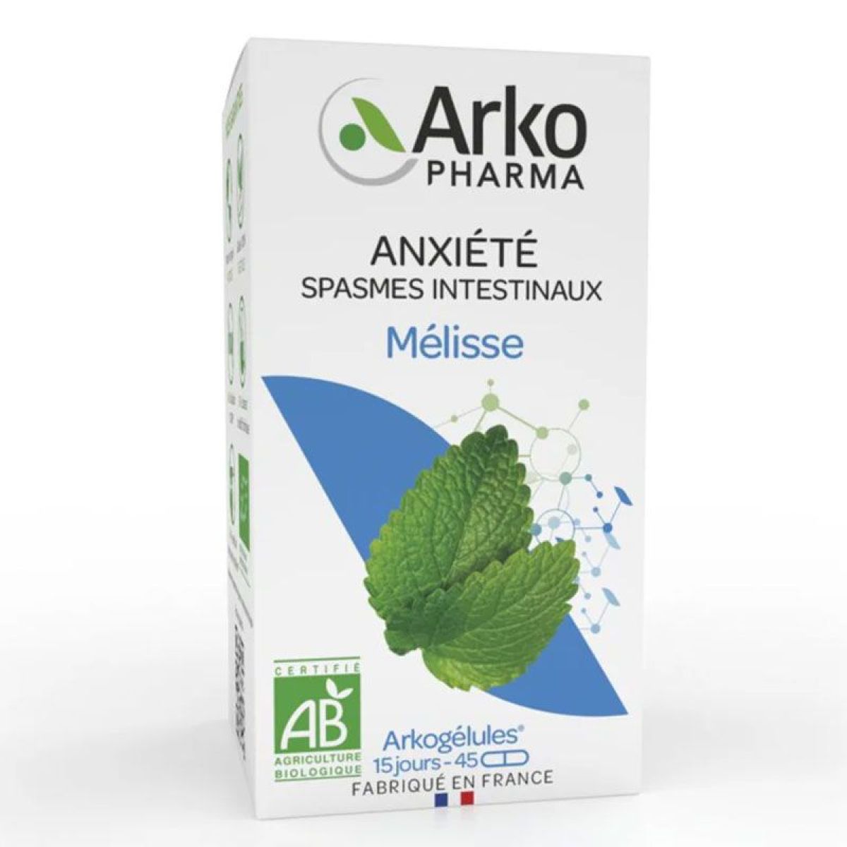 Arkopharma Anxiété Spasmes Intestinaux Mélisse BIO - Troubles Gastro ...