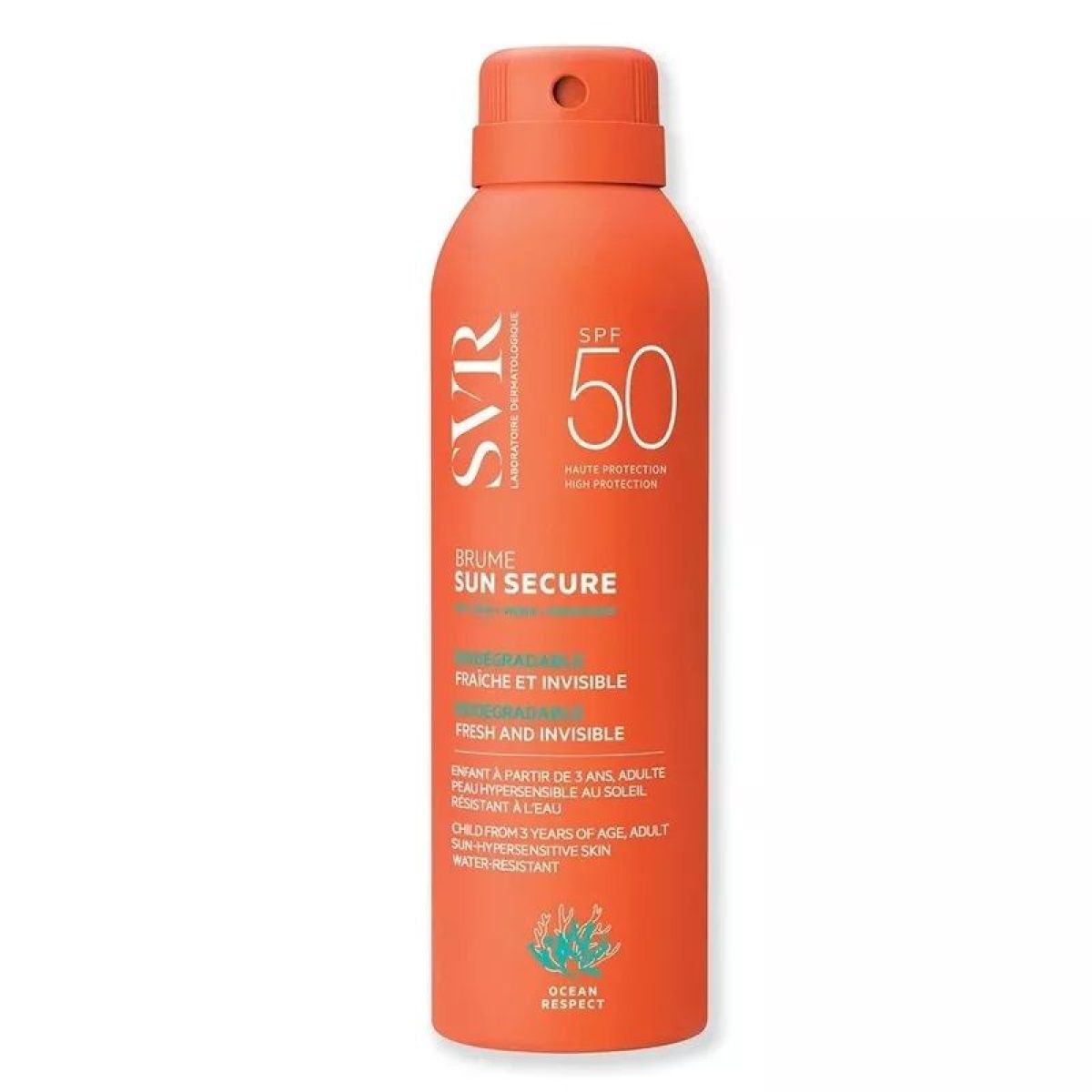 Lait Crépitant en Spray SPF50+ Sun Secure SVR - 200ml