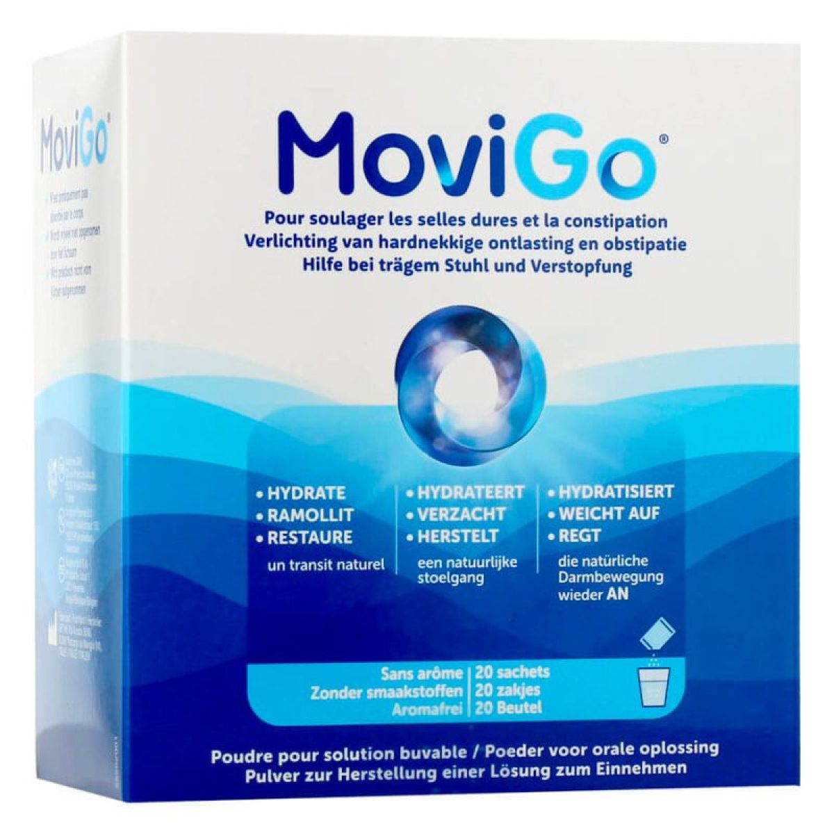Norgine MoviGo Poudre Solution Buvable - 20 sachets - Constipation et ...