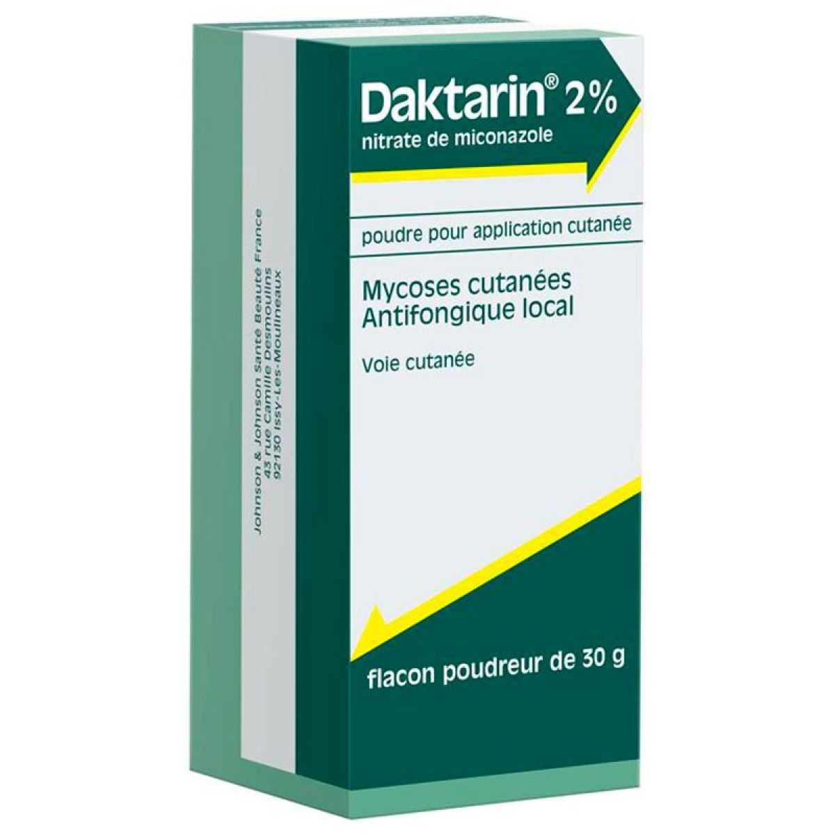 Johnson et Johnson Daktarin 2% Poudre - Flacon de 30g
