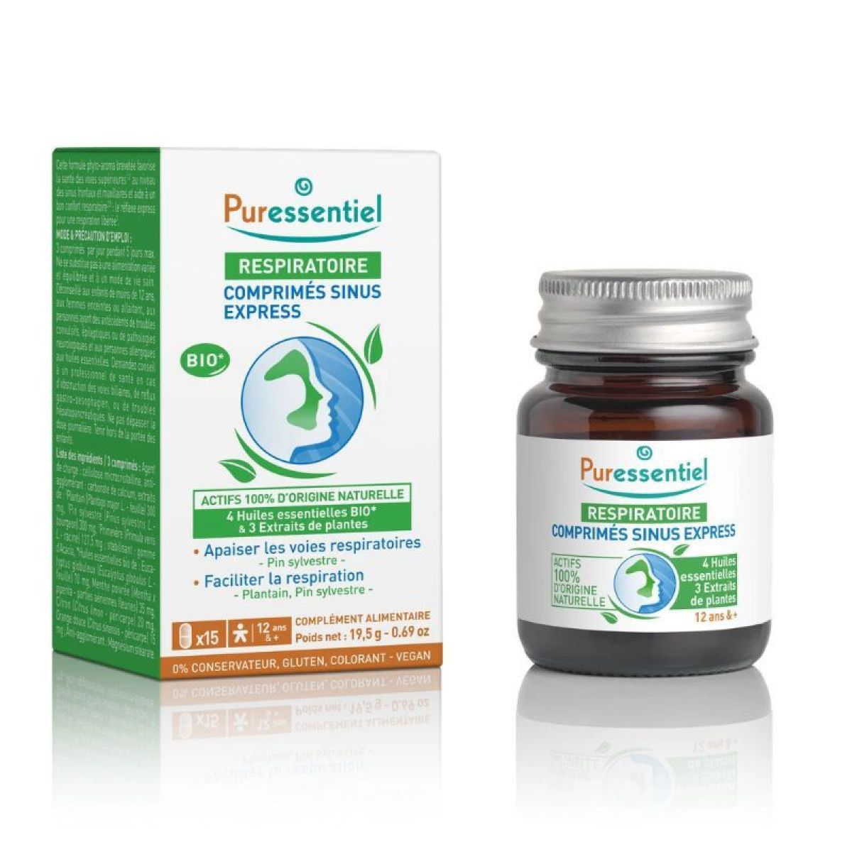 Sinus Express Respiratoire Puressentiel - 15 Comprimés