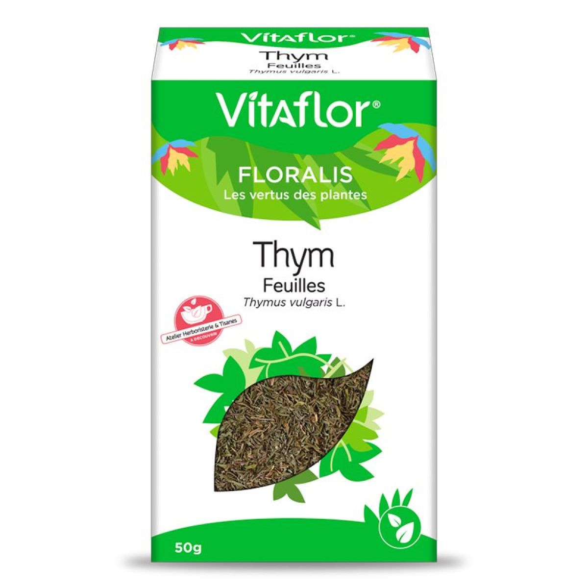 Vitaflor Feuille de Thym - Bien-être Digestif et Respiratoire - 50g