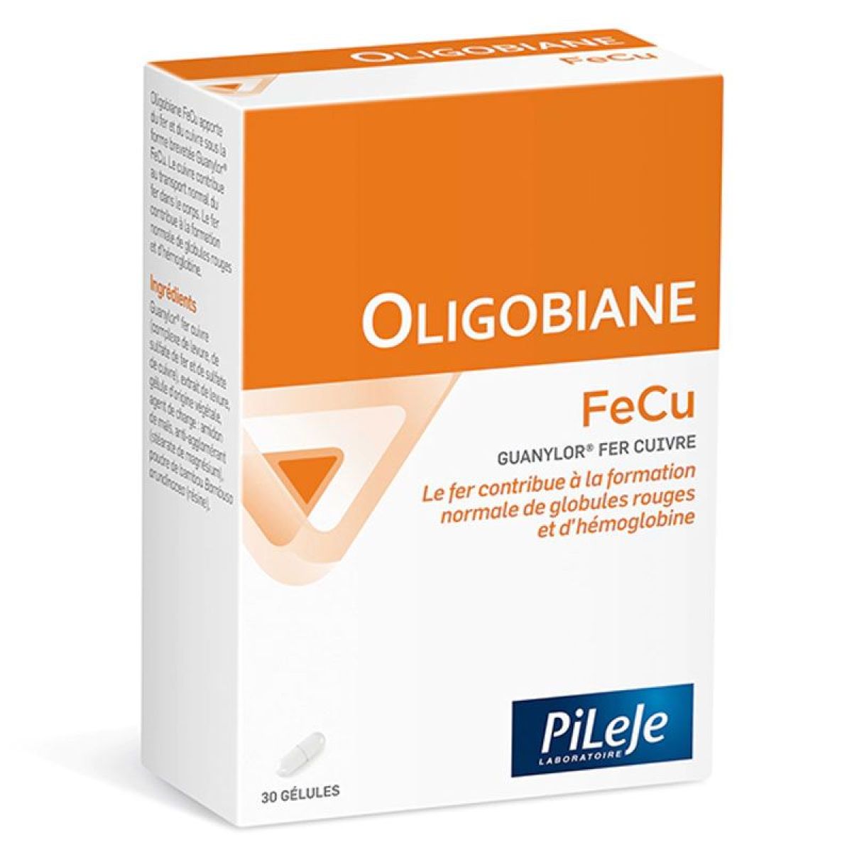 Pileje Oligobiane FeCu - 30 Gélules - Besoin en fer, fatigue mentale et ...
