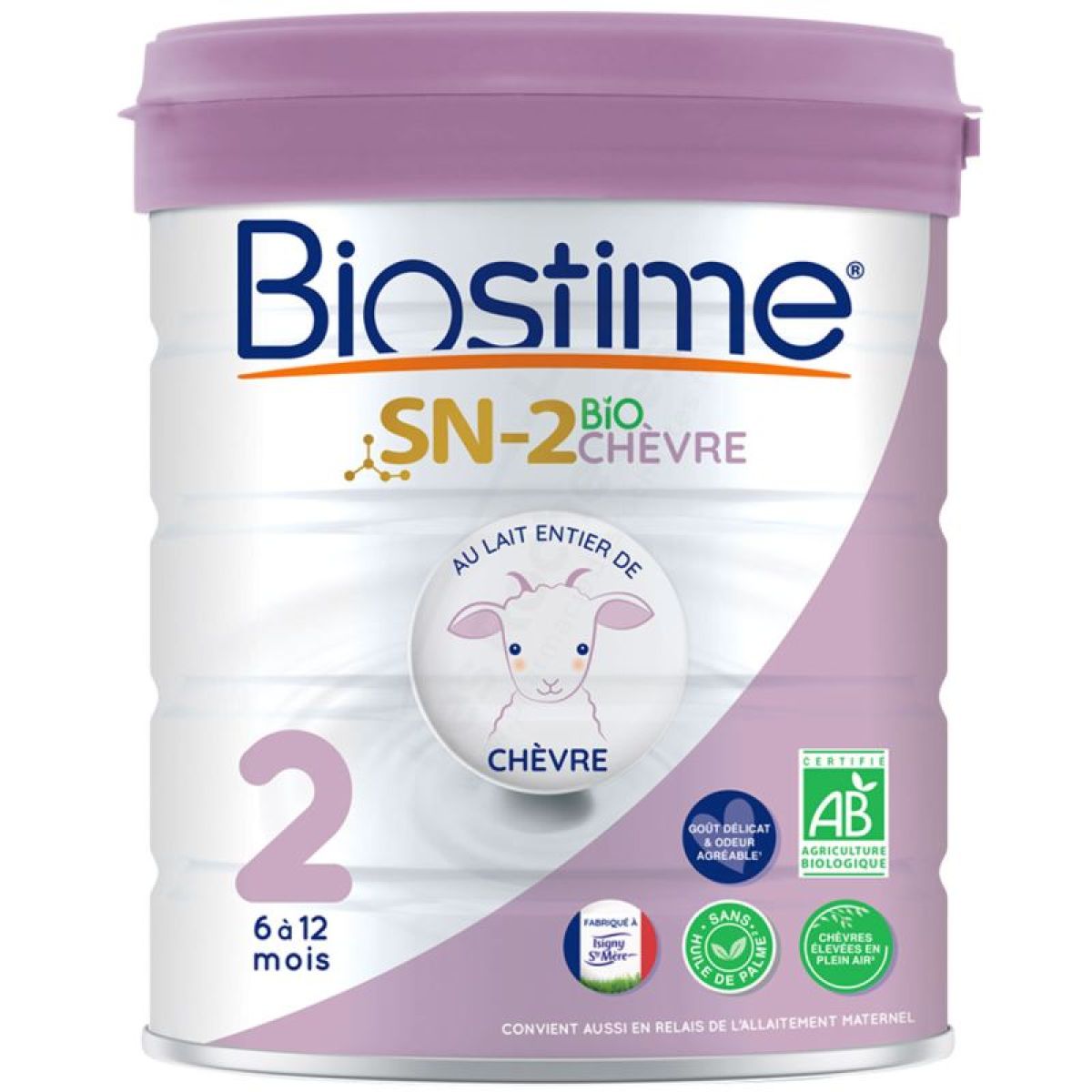 Biostime Lait de Chèvre Bio 2ème âge 800g - 6 à 12 mois