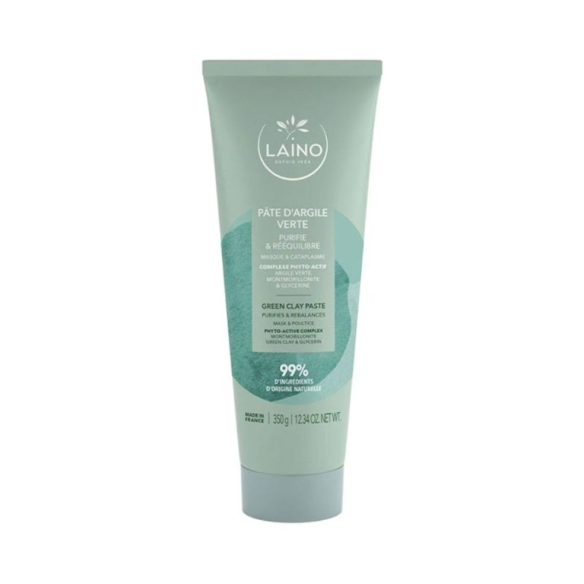 Pâte Argile Verte Prête à l'Emploi Pour Peaux grasses Laino - 350g