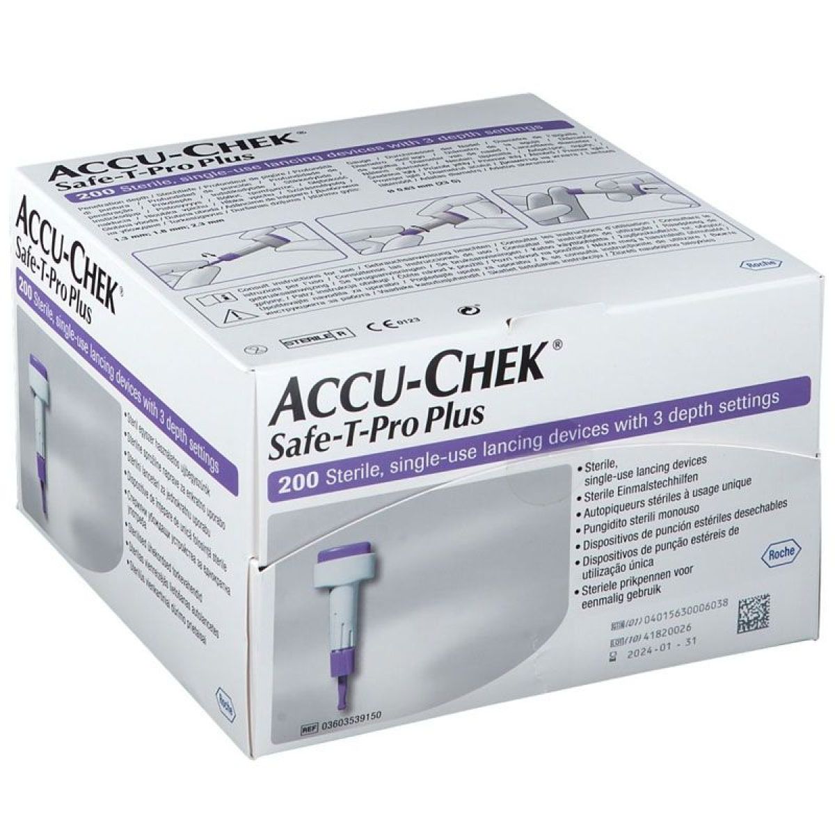 Accu-Chek Safe-T-Pro Plus Autocontrôle de la Glycémie - 200 ...