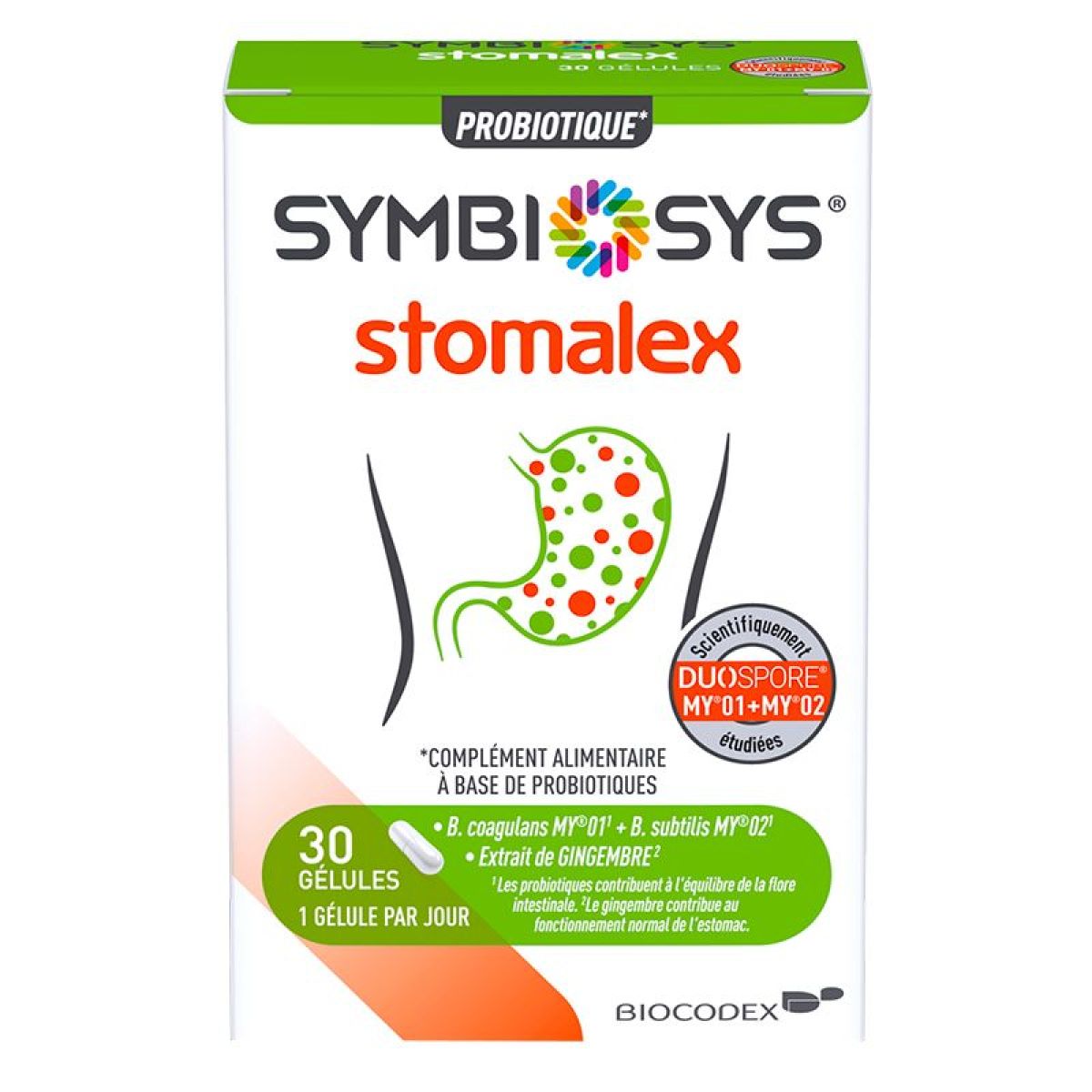 Biocodex Symbiosys Stomalex - 30 gélules - Confort digestif et ...