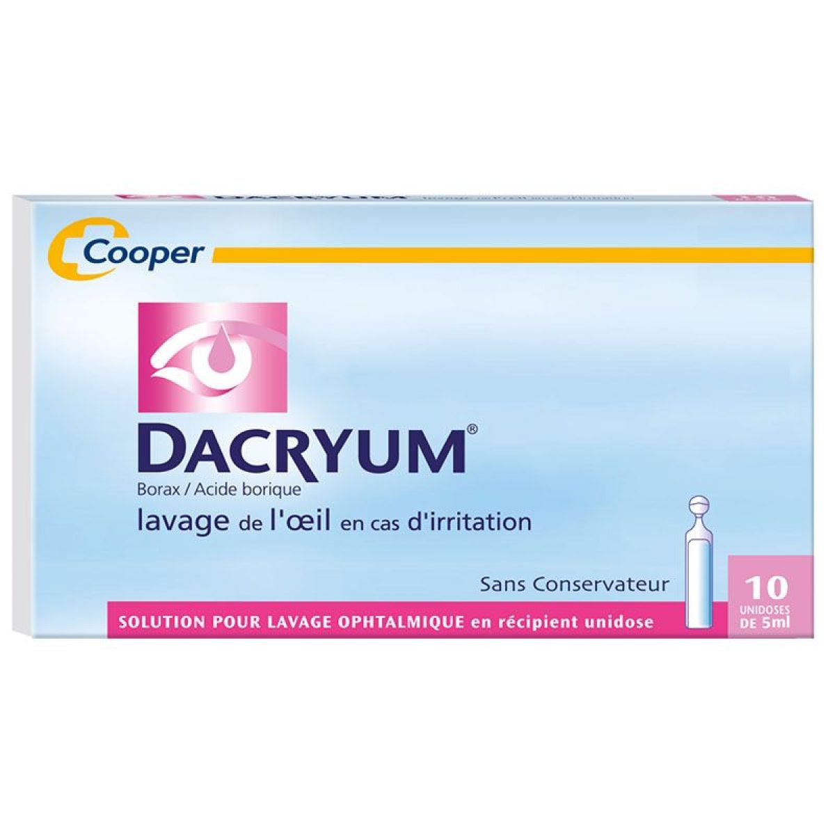 Dacryum Solution pour Lavage Ophtalmique 10 unidoses