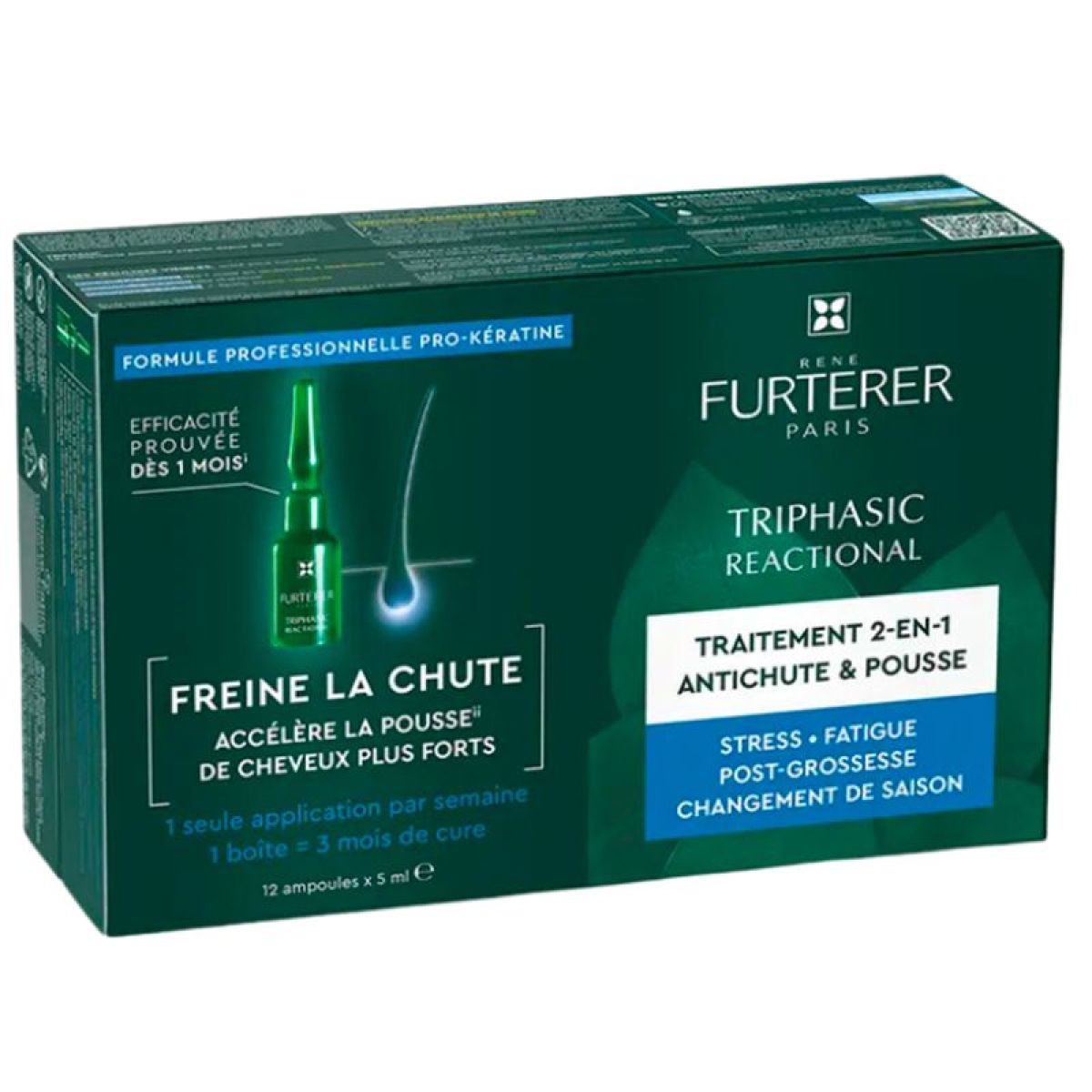 Furterer Triphasic Reactional - 12 ampoules - Traitement 2 en 1 ...