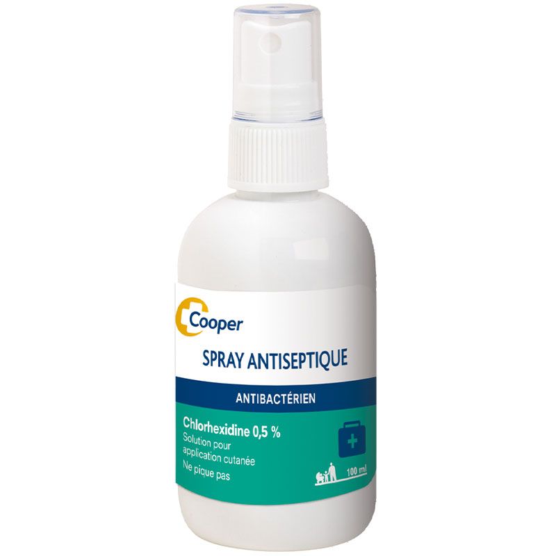 Cooper Solution Antiseptique de Chlorhexidine à 0,5 % Spray 100ml