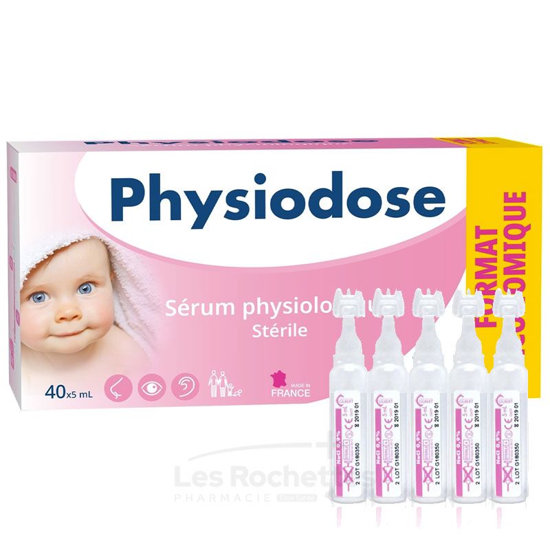 Gilbert Physiodose Sérum Physiologique Stérile 40 x 5ml