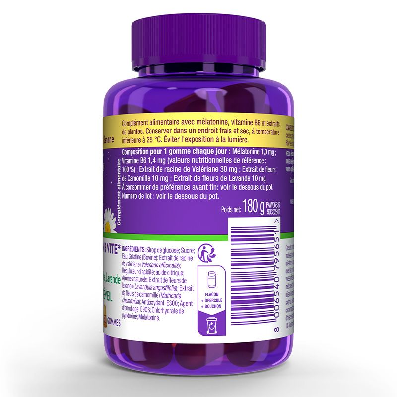 ZzzQuil Sommeil 60 Gummies Arôme Mangue Banane - Complément alimentaire pour le sommeil