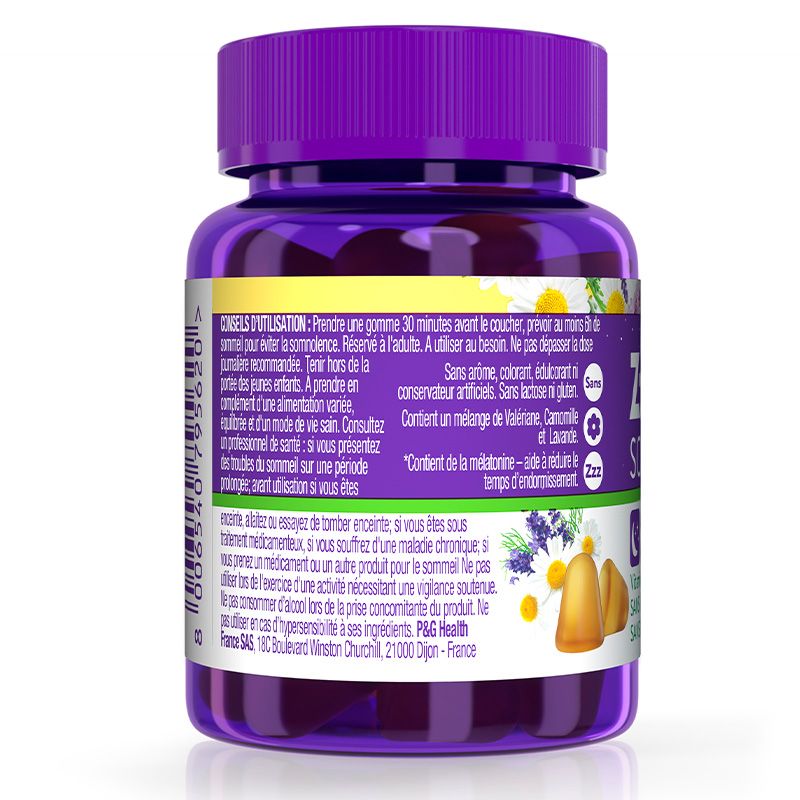 ZzzQuil Sommeil 30 Gummies Arôme Mangue Banane - Complément alimentaire pour le sommeil